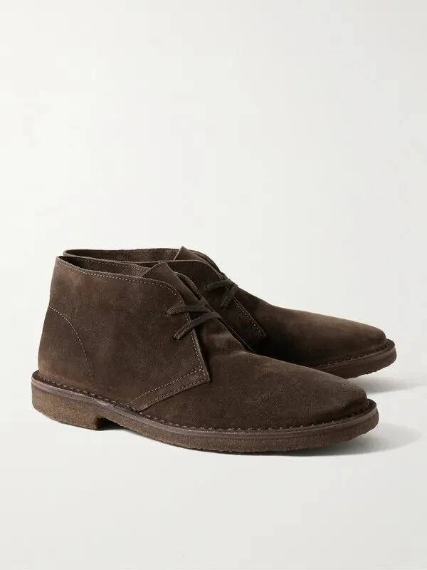 DRAKE'S Clifford Suede Desert Boots - Brown