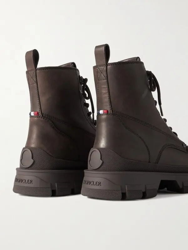 Moncler Hevea City Leather Boots - Brown