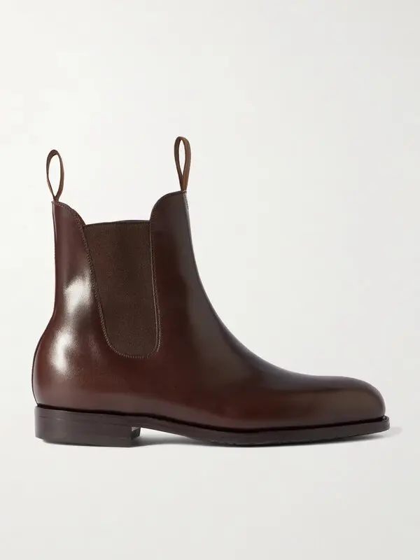 J.M. WESTON Leather Chelsea Boots - Brown