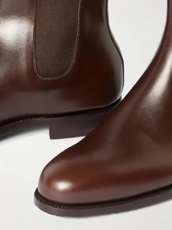 J.M. WESTON Leather Chelsea Boots - Brown