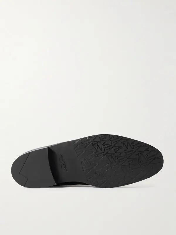 J.M. WESTON Leather Chelsea Boots - Black