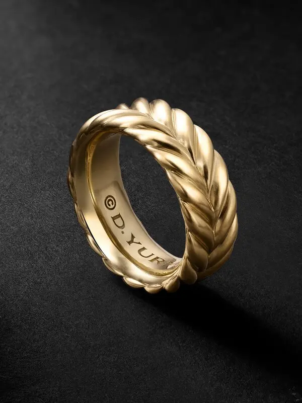 David Yurman 18-karat Chevron Ring - Gold