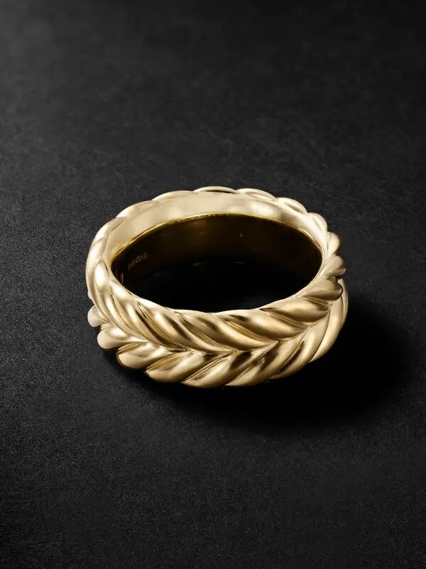 David Yurman 18-karat Chevron Ring