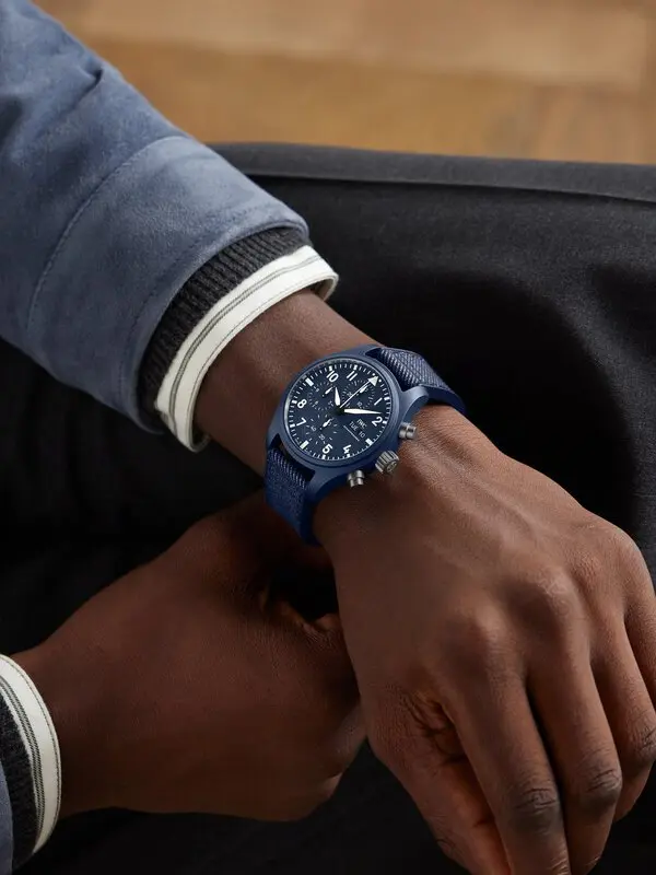 IWC SCHAFFHAUSEN Pilot’s Top Gun Oceana Automatic Chronograph 41.9mm Watch - Blue