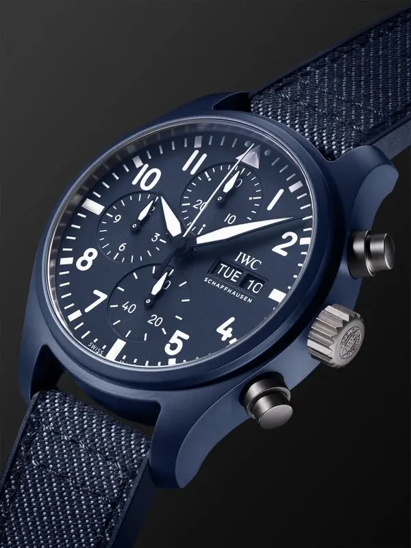 IWC SCHAFFHAUSEN Pilot’s Top Gun Oceana Automatic Chronograph 41.9mm Watch - Blue