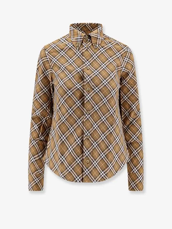 Burberry Organic Cotton Check Print Shirt