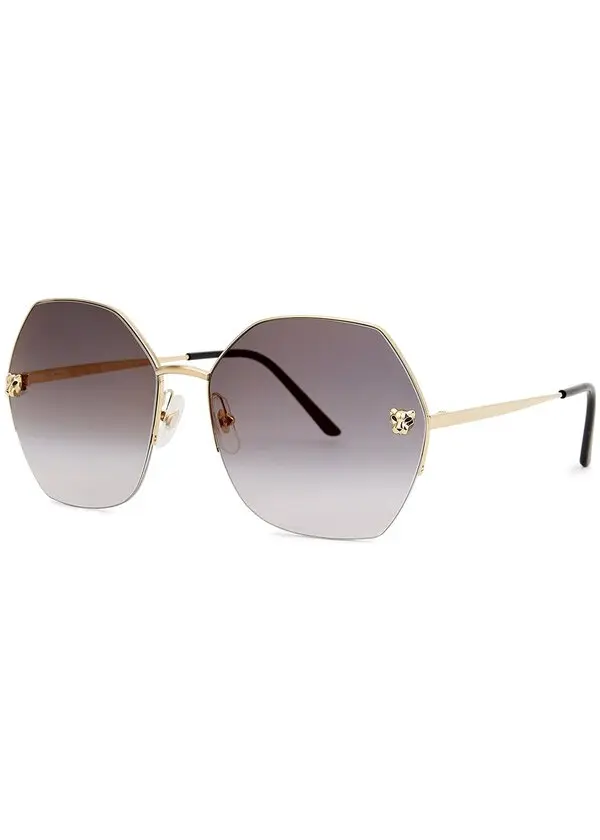 Cartier Panthère De -tone Sunglasses - Gold