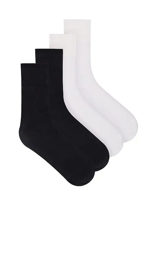 LOVERS AND FRIENDS Gia Knee Sock Pack - White & Black