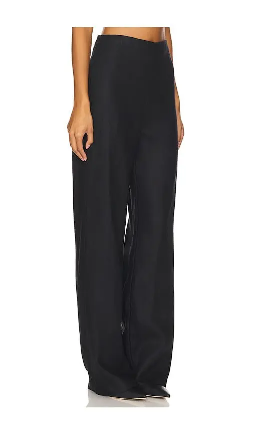 Faithfull The Brand Ilride Wide Leg Linen Trousers - Black