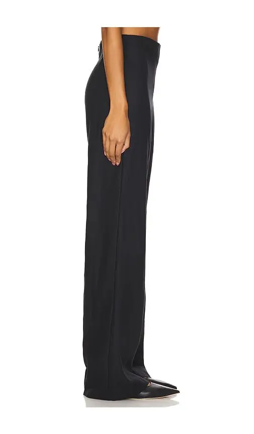 Faithfull The Brand Ilride Wide Leg Linen Trousers - Black
