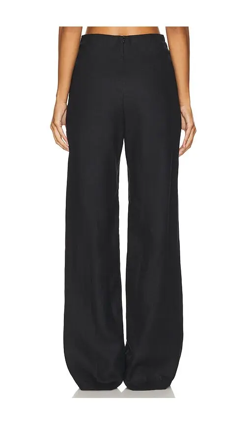 Faithfull The Brand Ilride Wide Leg Linen Trousers - Black