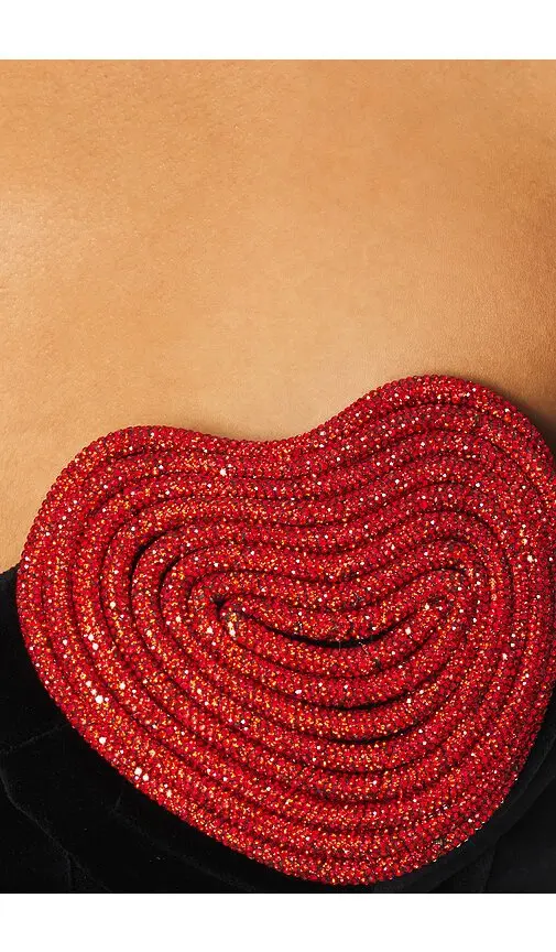 open lace back dress Red Crystal Heart Dress main image 1