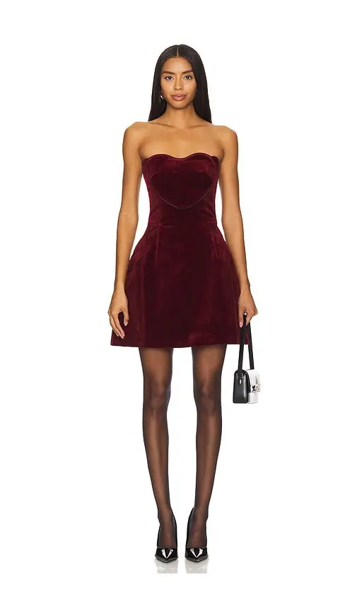 Marianna Senchina Best Lover Fit And Flare Dress In Burgundy - 51% Off