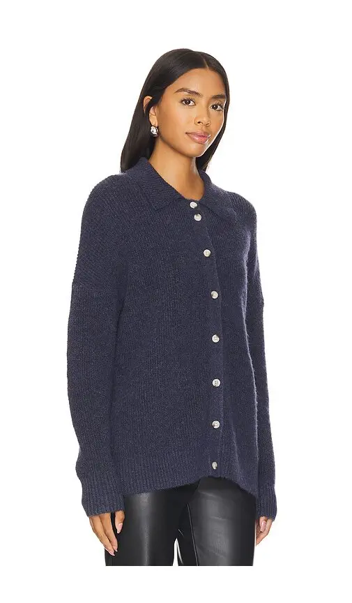 Central Park West Millie Oversized Sweater Polo - Navy