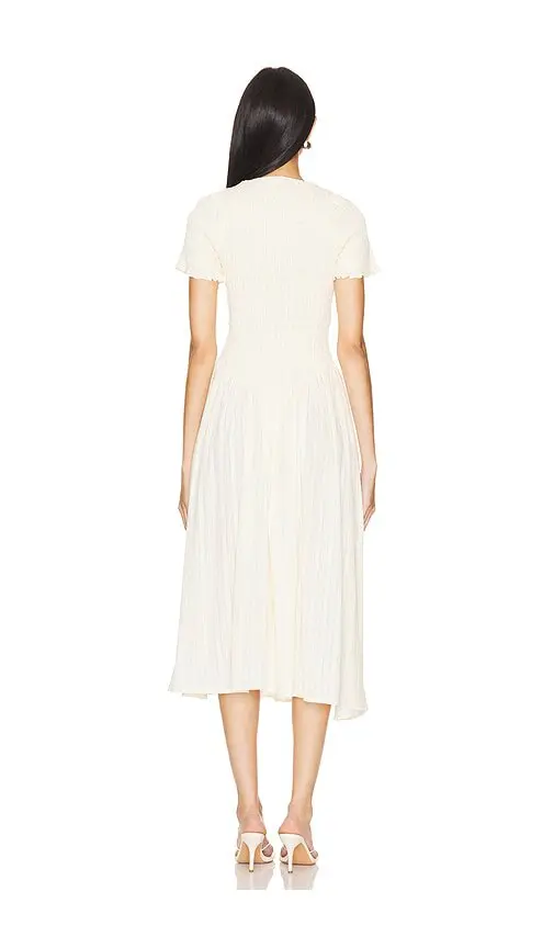 knee length dresses for ladies Baltic Born Womens Marta Smocked Midi Dress | Dusty Olive Floral