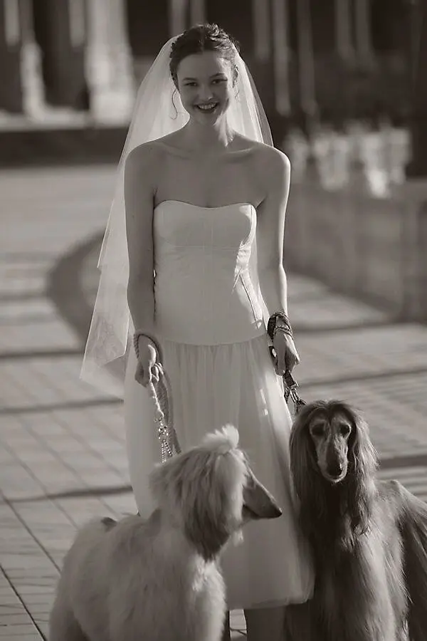 Bhldn Lilly Fingertip Veil