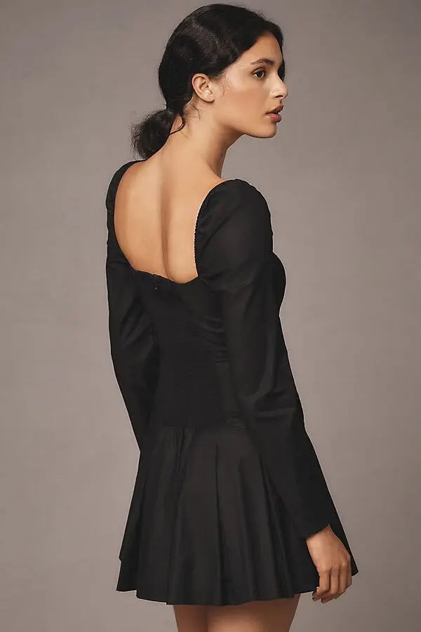 lukea long sleeve mini dress black Lukea Long Sleeve Mini Dress | Black | Womens