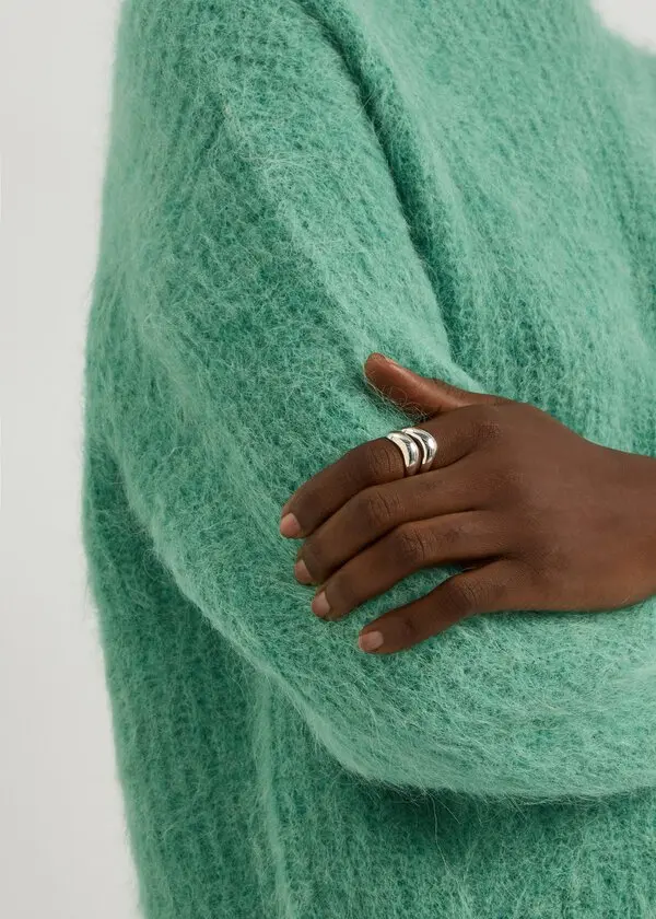 Agmes Double Wave Sterling Ring