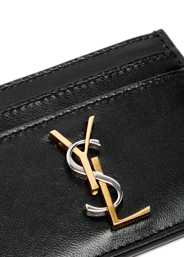 Saint Laurent Logo Leather Card Holder