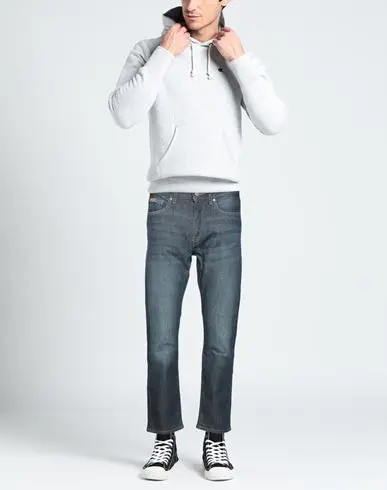Armani Exchange Straight-leg Jeans With Leather Trims