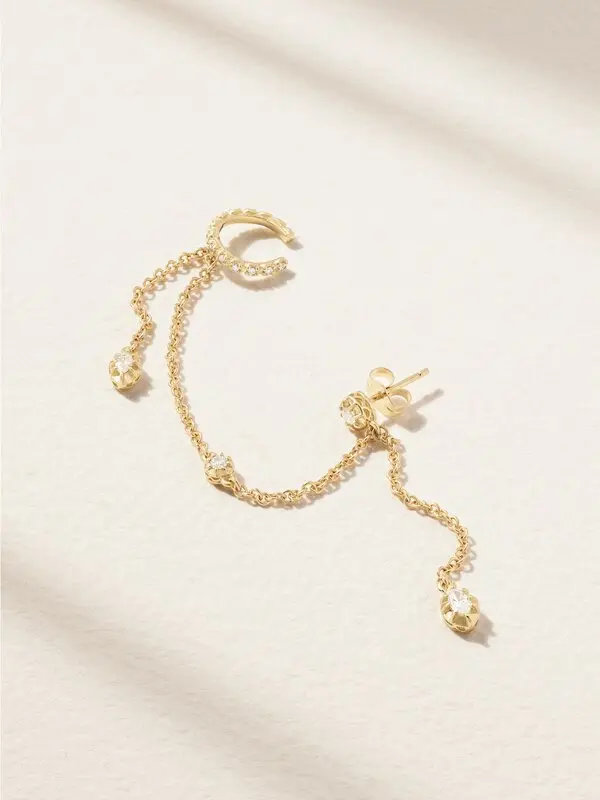 Jacquie Aiche Sophia Diamond And 14-karat Single Earring