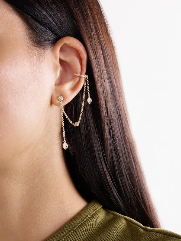 Jacquie Aiche Sophia Diamond And 14-karat Single Earring
