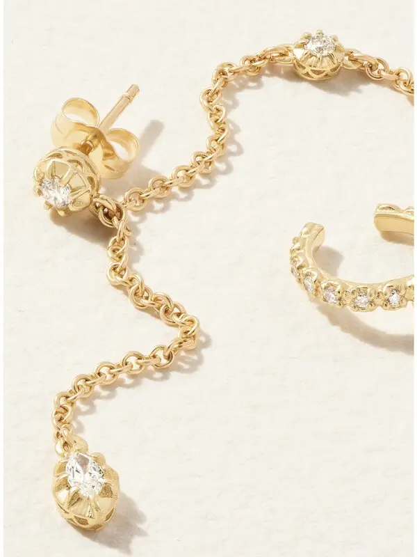 Jacquie Aiche Sophia Diamond And 14-karat Single Earring