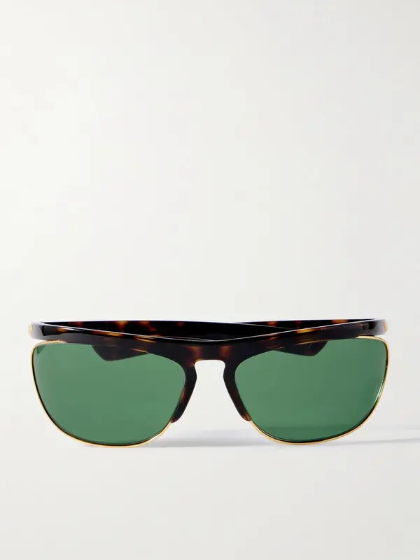Bottega Veneta Cat-eye Acetate And Gold-tone Sunglasses - Brown