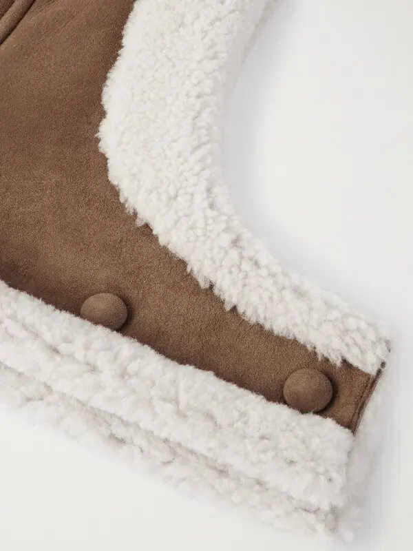 Yves Salomon Shearling Hood In Brown - 50% Off | Editorialist display picture 1