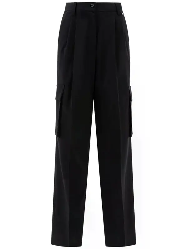 Herno Pleat-detail Cargo Trousers - Black