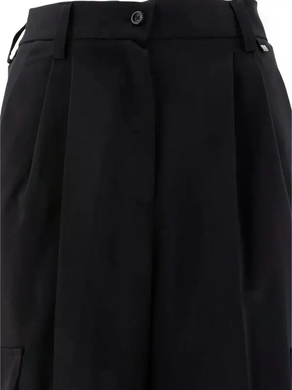 Herno Pleat-detail Cargo Trousers - Black