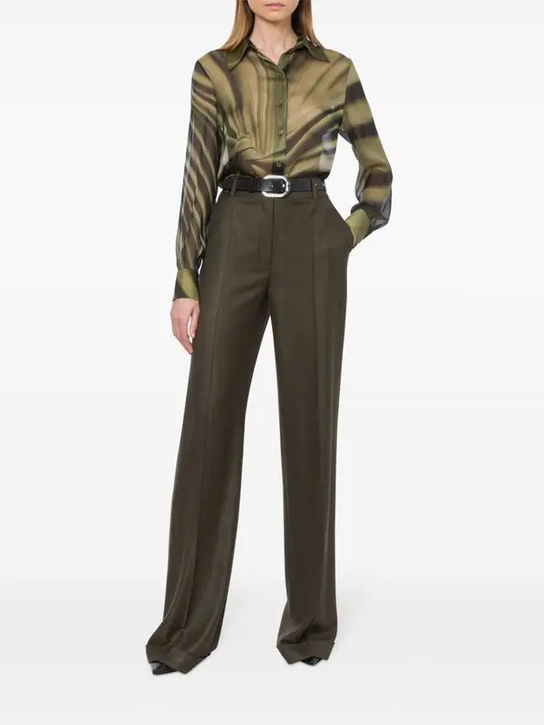 Alberta Ferretti Abstract-print Silk Shirt