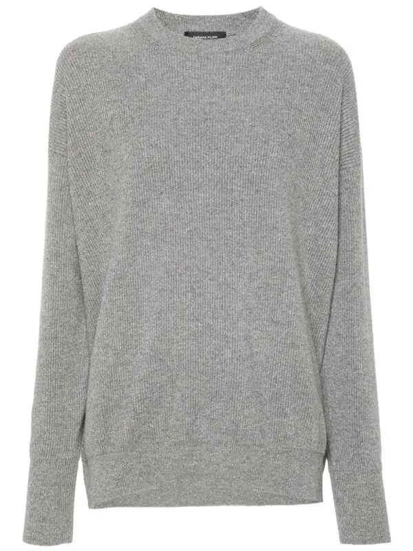 Fabiana Filippi Ribbed Knit Sweater - Grey