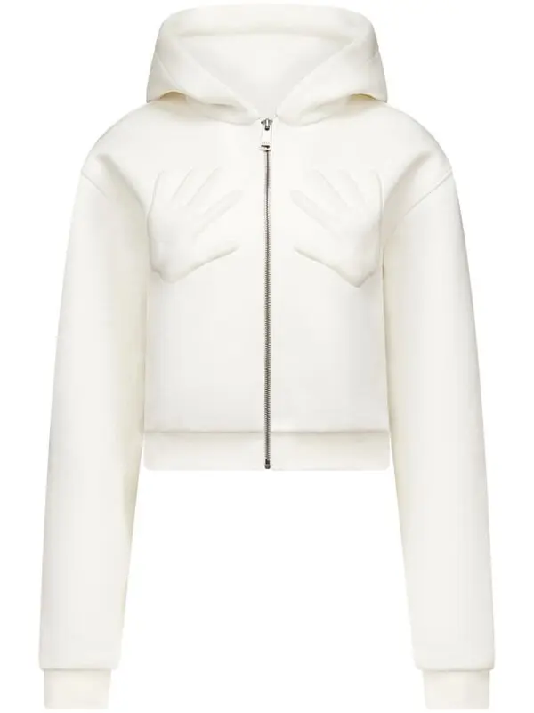 AREA Embossed Handprint Zip-up Hoodie