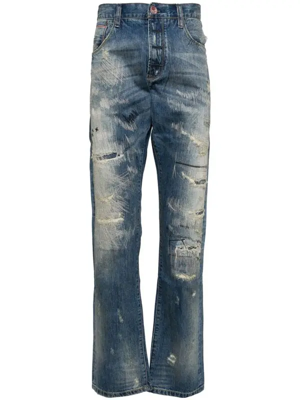 PRIVATE STOCK LABS Whiskering Effect Jeans