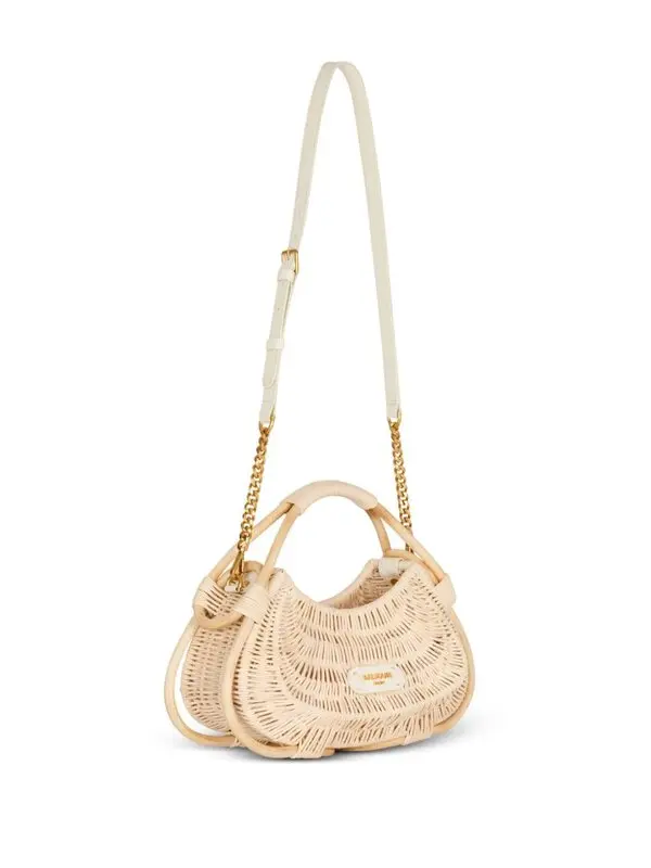 Balmain Jolie Madame Medium Wicker Basket Tote
