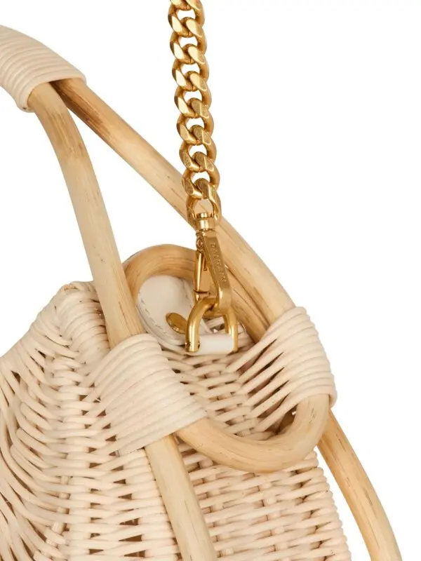 Balmain Jolie Madame Medium Wicker Basket Tote