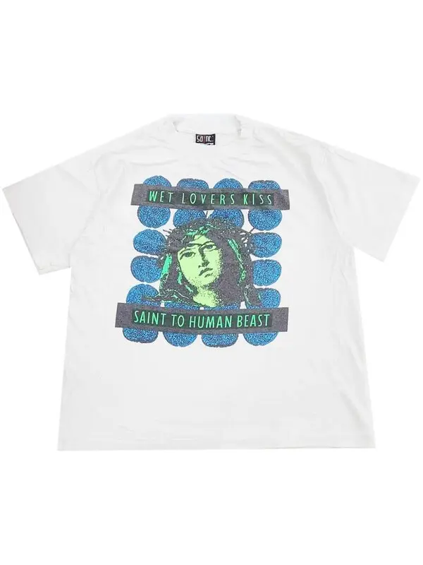 SAINT MXXXXXX Graphic-print T-shirt - White