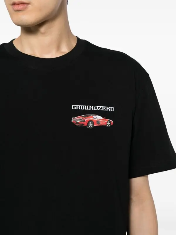 GROUND ZERO Logo-print Cotton T-shirt