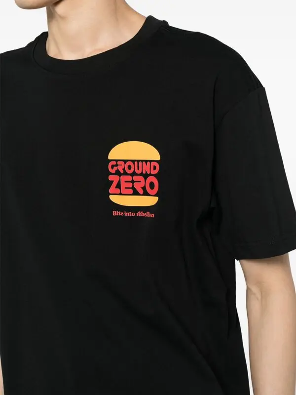GROUND ZERO Logo-print Cotton T-shirt