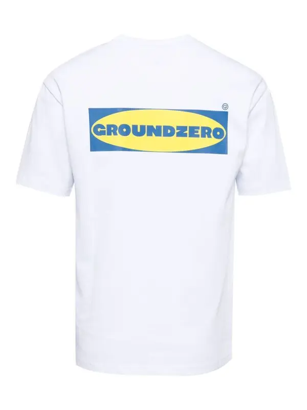 GROUND ZERO Logo-print Cotton T-shirt - White