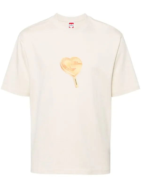 GROUND ZERO Logo-print Cotton T-shirt - Neutrals