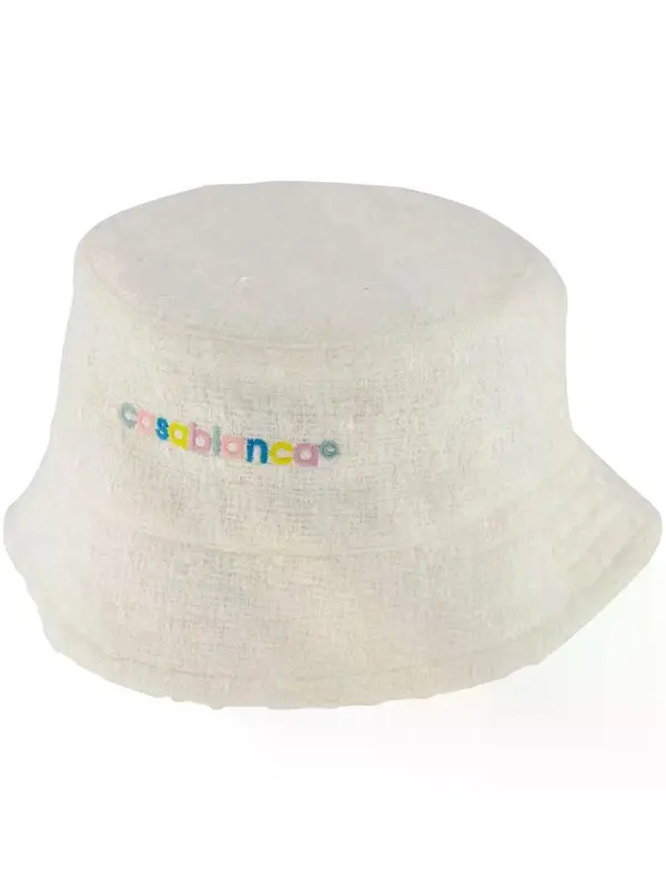 Casablanca Logo-embroidered Bucket Hat - Neutrals