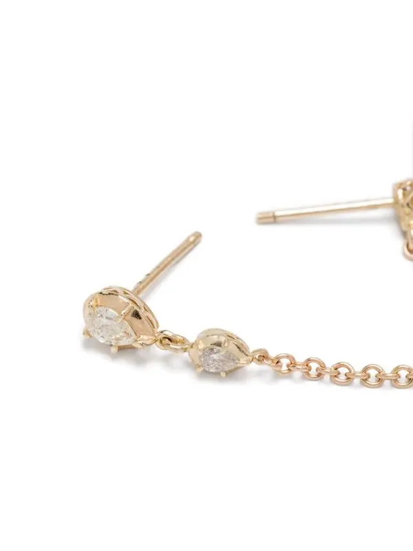 Jacquie Aiche 14kt Yellow Sophia Diamond Chain Earring