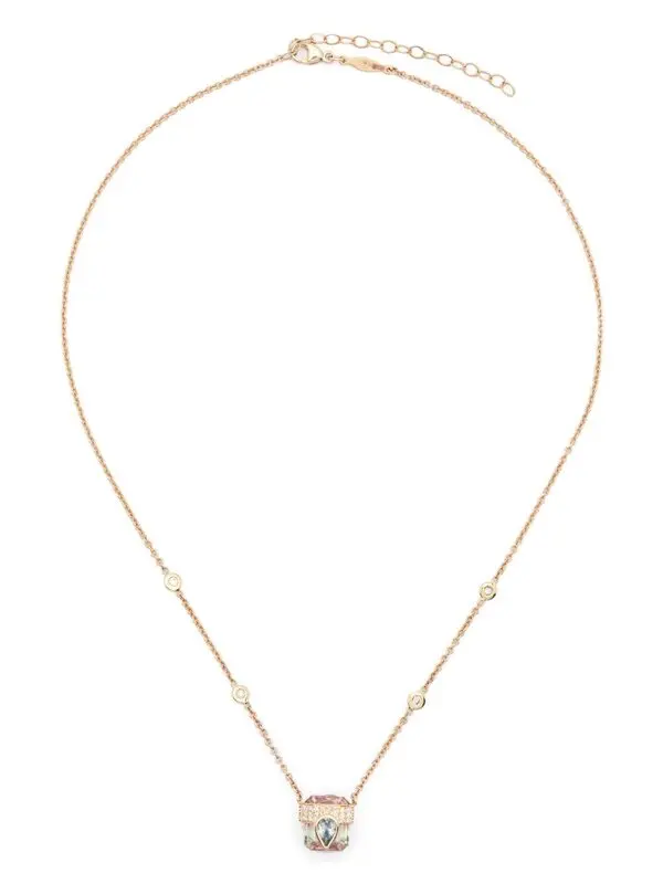 Jacquie Aiche 14kt Yellow Tourmaline And Diamond Necklace - Gold