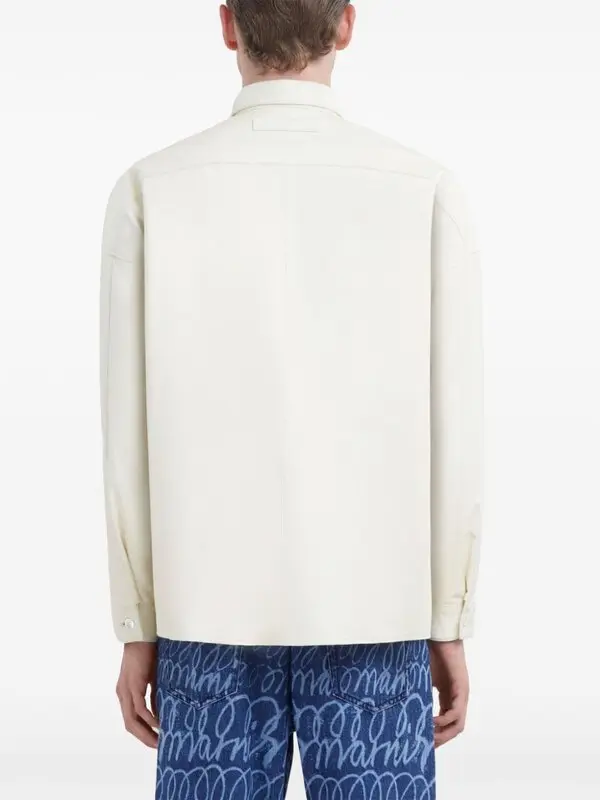 Marni Long-sleeve Leather Shirt - White