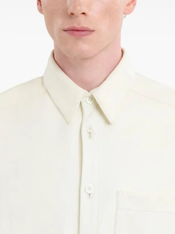 Marni Long-sleeve Leather Shirt - White