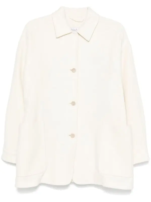 Max Mara Single-breasted Coat - White