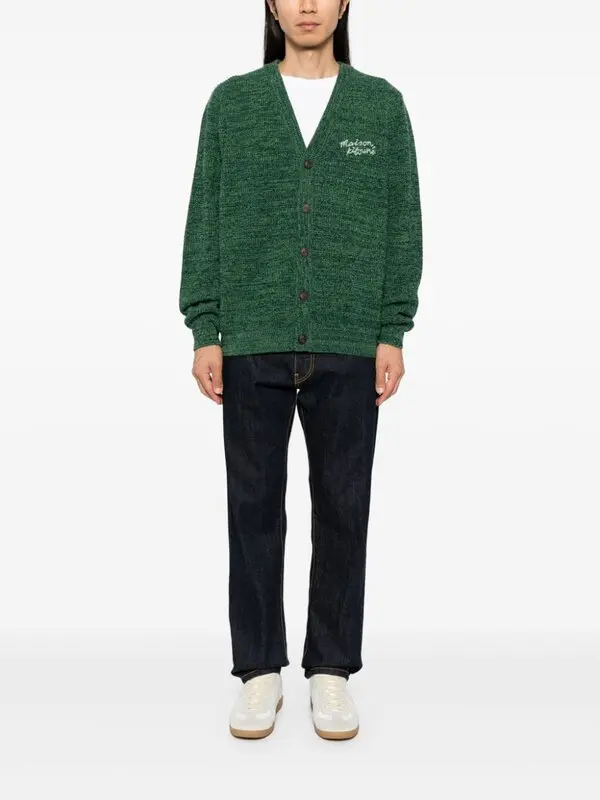Maison Kitsuné Handwriting Comfort Cardigan - Green