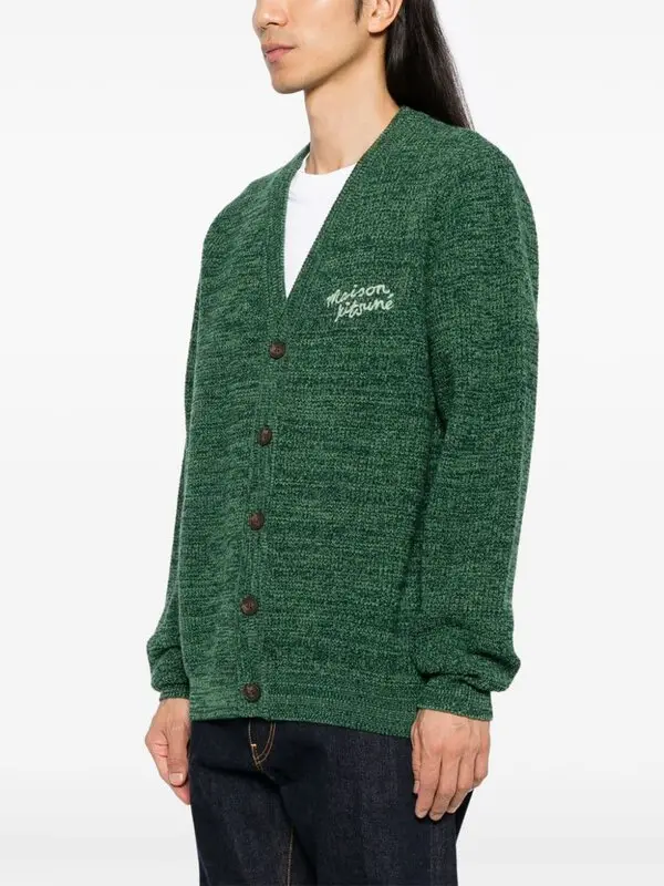 Maison Kitsuné Handwriting Comfort Cardigan - Green